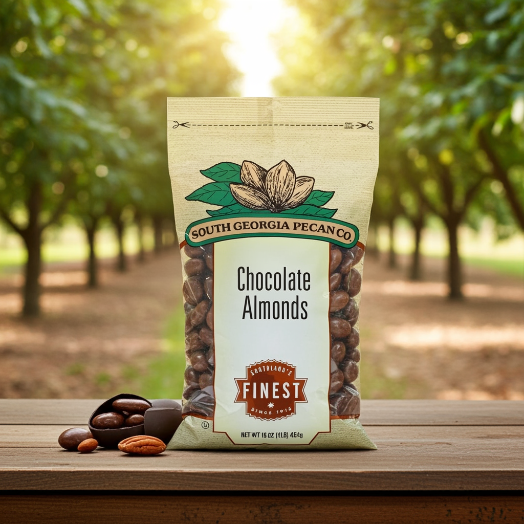 MILK CHOCOLATE ALMONDS 1 lb. BAG | South Georgia Pecan Gift Shop