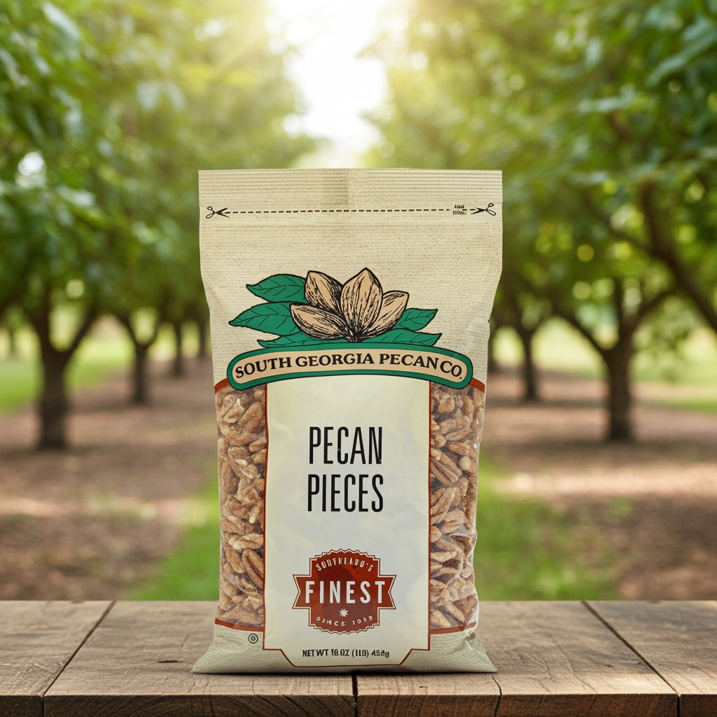 LARGE PECAN PIECES 1 lb. BAG | South Georgia Pecan Gift Shop