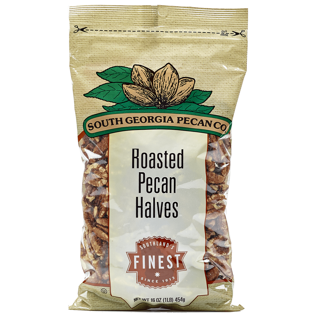 Roasted & Salted Pecans 1# Bags | South Georgia Pecan Gift Shop